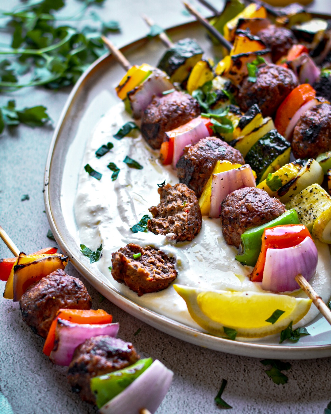 Grilled Meatball Skewers - UncomplicatedChef