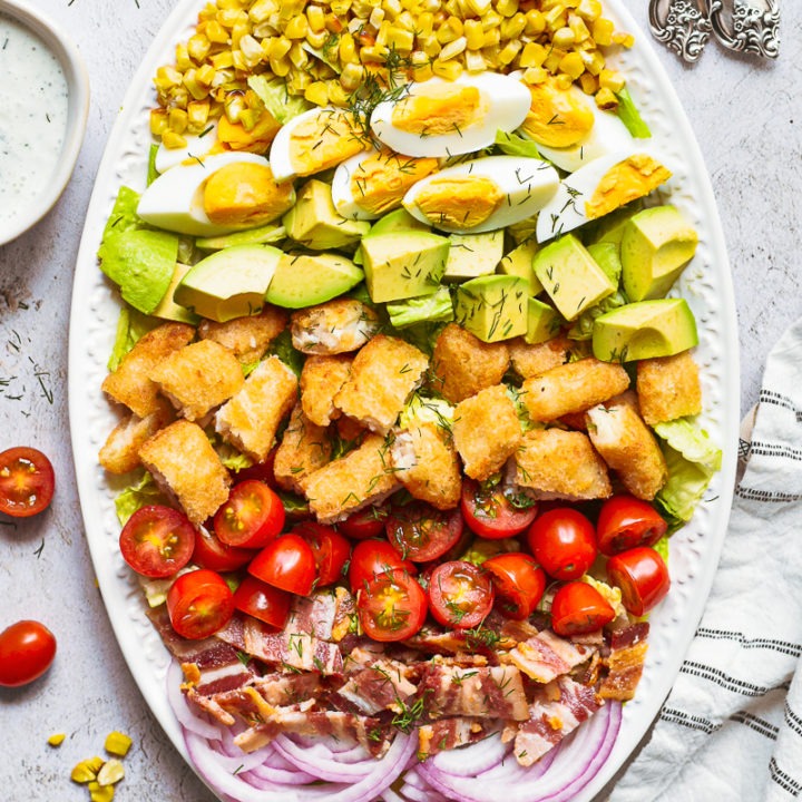 The Ultimate Crispy Fish Fillet Cobb Salad - UncomplicatedChef
