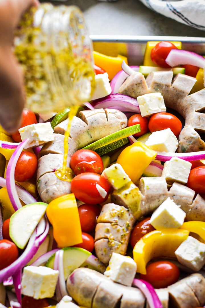 Greek Sausage Sheet Pan Dinner UncomplicatedChef Greek Sausage Sheet Pan Dinner UncomplicatedChef