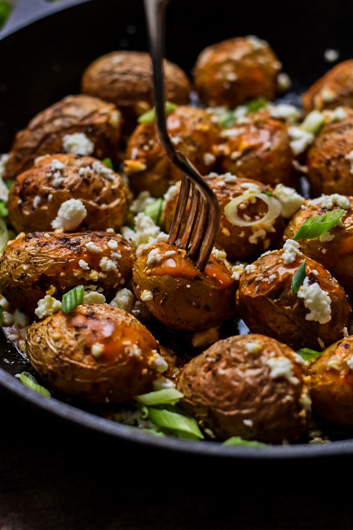 Roasted Buffalo and Feta Potatoes - UncomplicatedChef